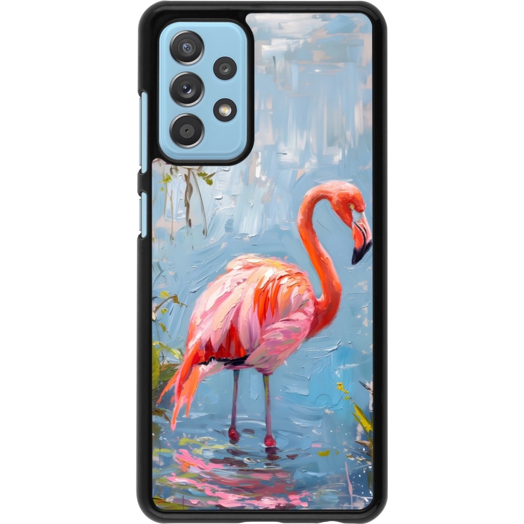 Samsung Galaxy A52 Case Hülle - Paint Flamingo