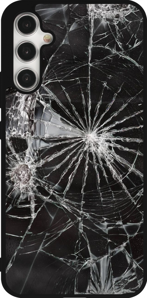 Samsung Galaxy A34 5G Case Hülle - Silikon schwarz Broken Screen