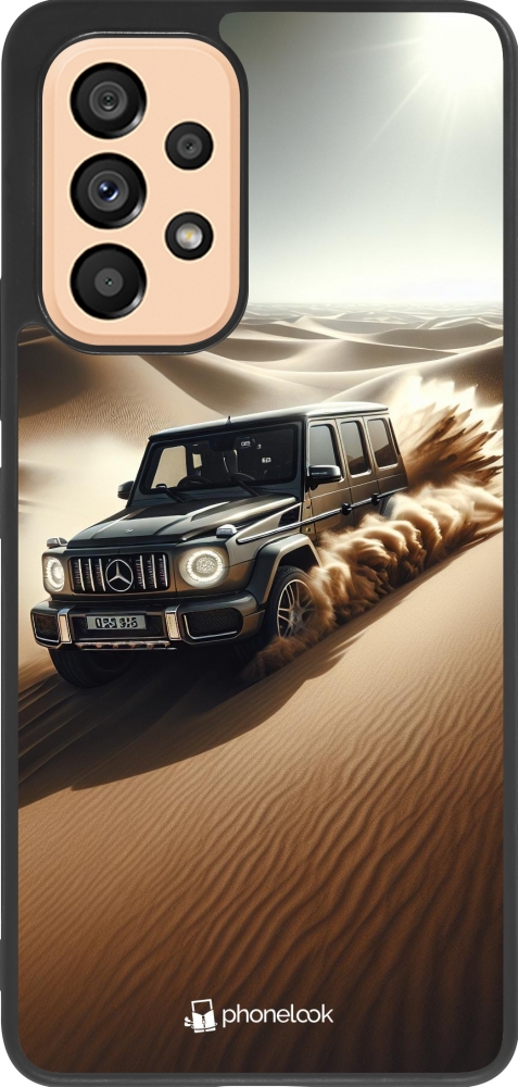Samsung Galaxy A53 5G Case Hülle - Silikon schwarz Mercedes G Drift Wueste