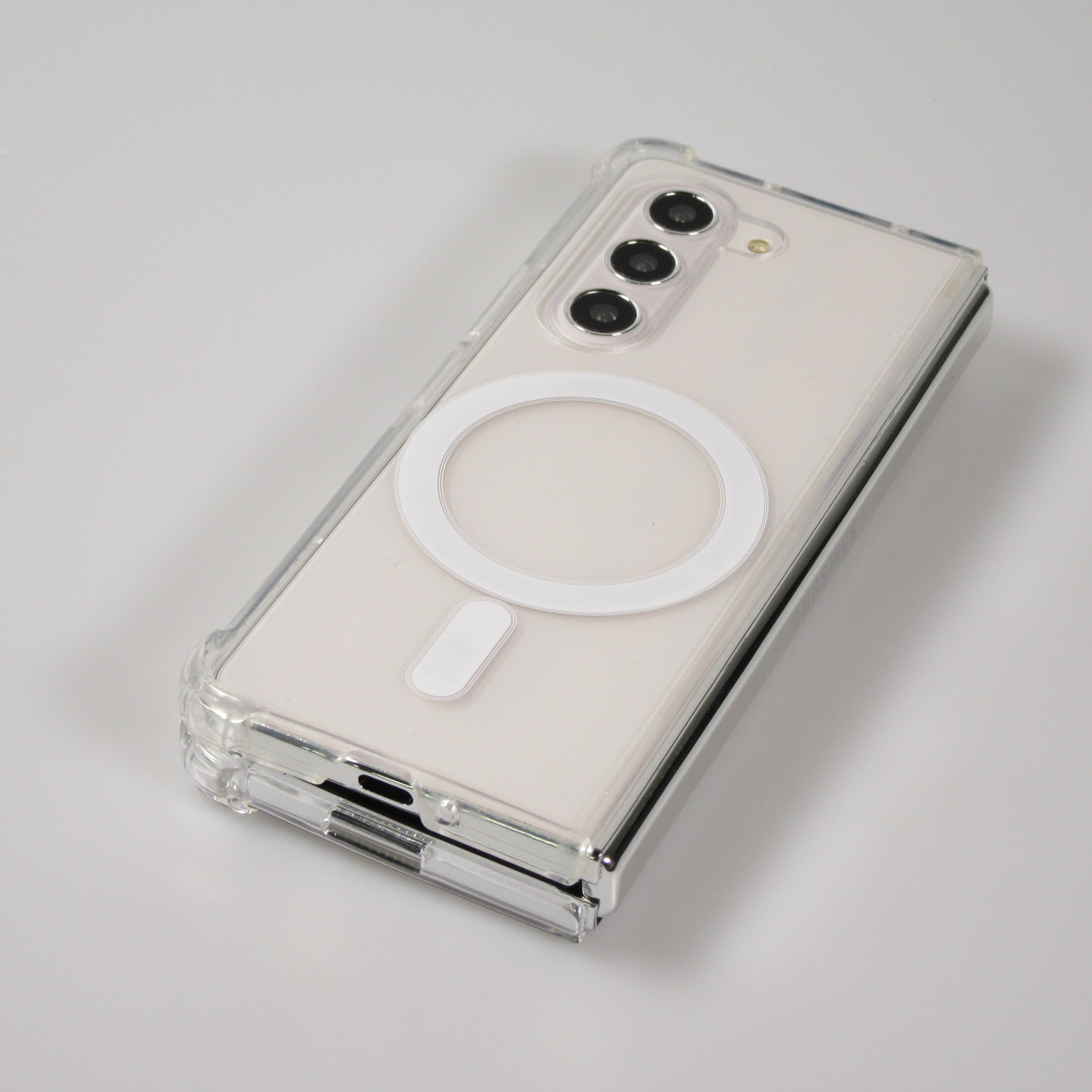Galaxy Z Fold5 Case Hülle - Gummi transparent Bumper MagSafe kompatibel ...